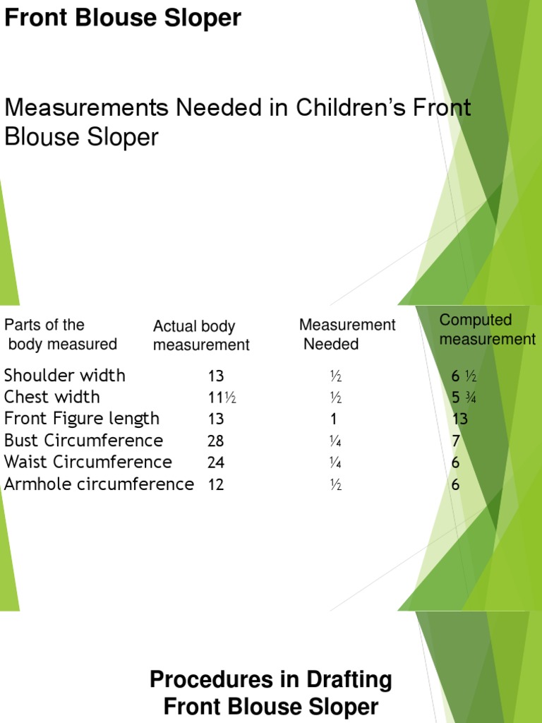 Draft Childrens Block Sloper | PDF | Teaching Methods & Materials