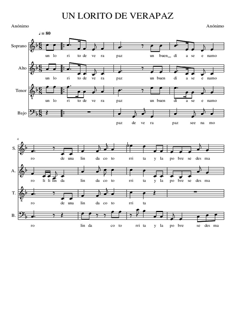Un Lorito de Verapaz | PDF