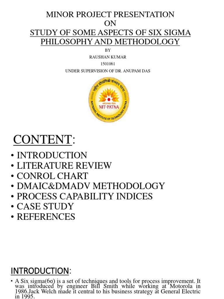 Project Presentation | PDF | Six Sigma | Production And Manufacturing