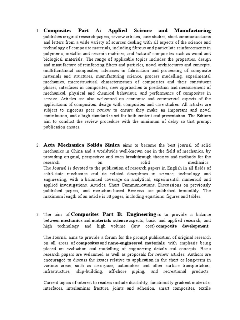 Composites A: Applied Science and Manufacturing | PDF | Materials ...