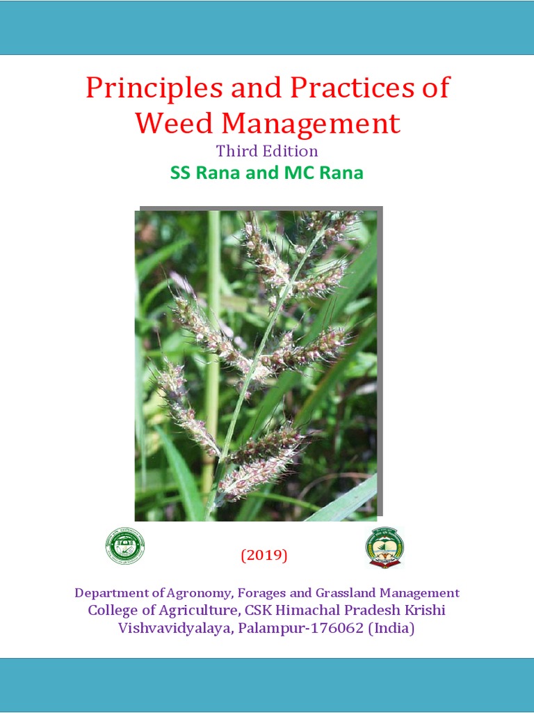 Principles and Practices of Weed Management - 3rd Edition | PDF | Weed ...
