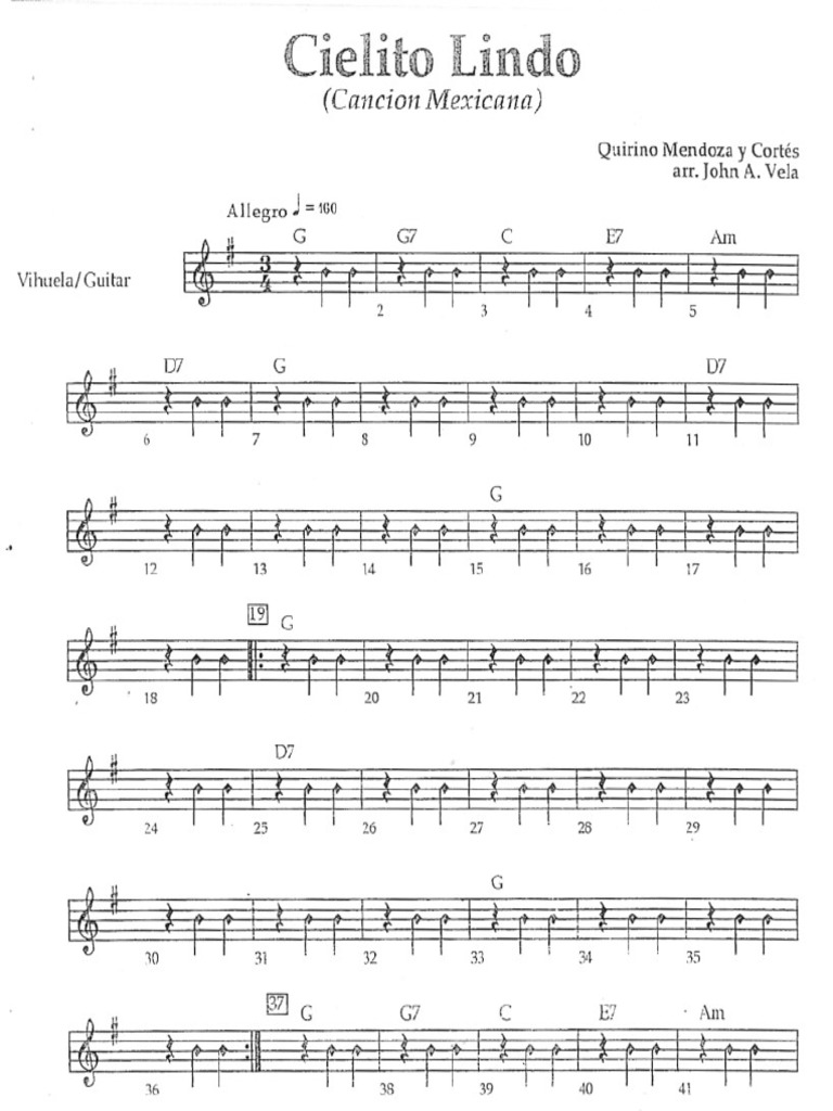 Vihuela Cielito Lindo | PDF