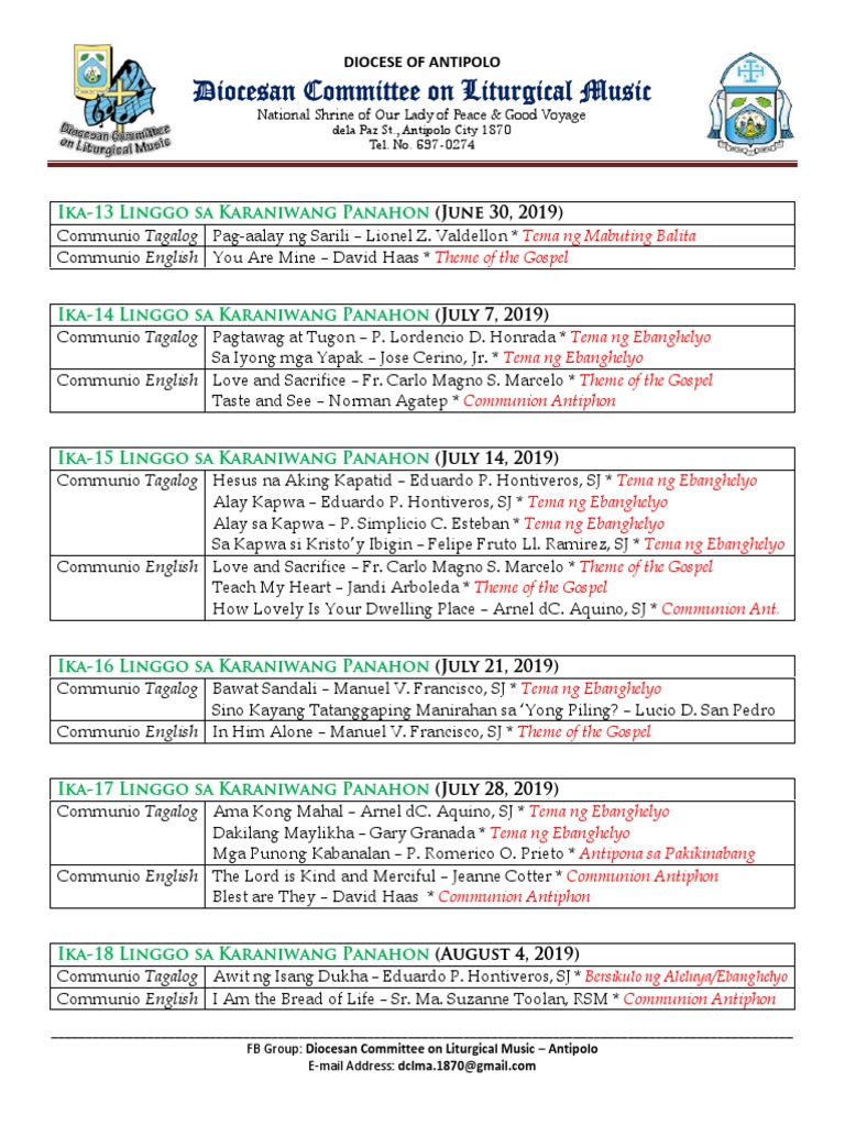 Line Up Ordinary Season PDF | PDF