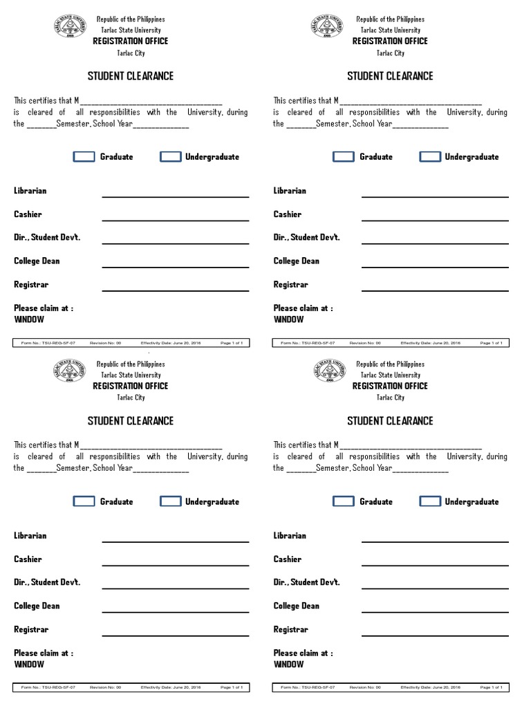 07 Student Clearance | PDF | Academia | Educational Stages