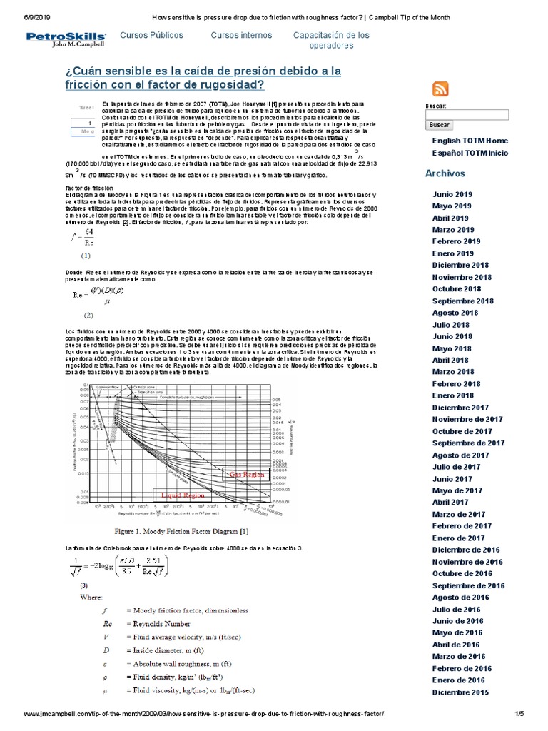 2how Sensitive Is Pressure Drop Due To Friction With Roughness Factor ...