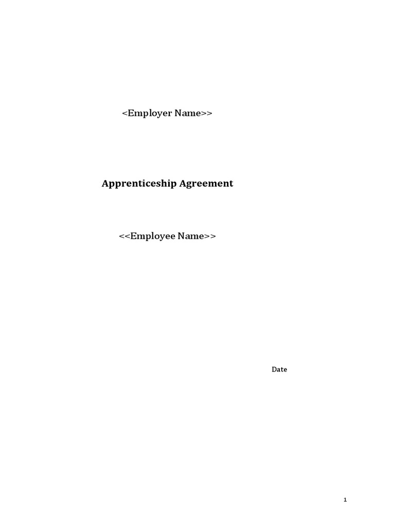 Apprenticeship Agreement | PDF | Apprenticeship | Employment