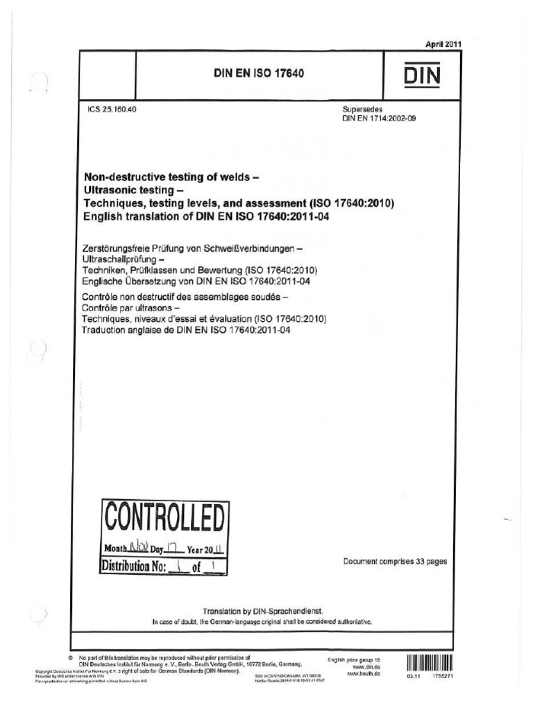 Din en Iso 17640 PDF | PDF