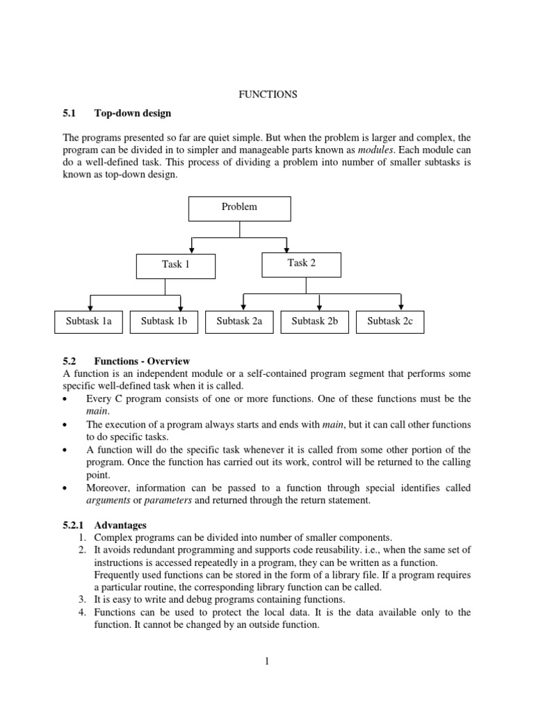 Functions Pdf Parameter Computer Programming Variable Computer Science 