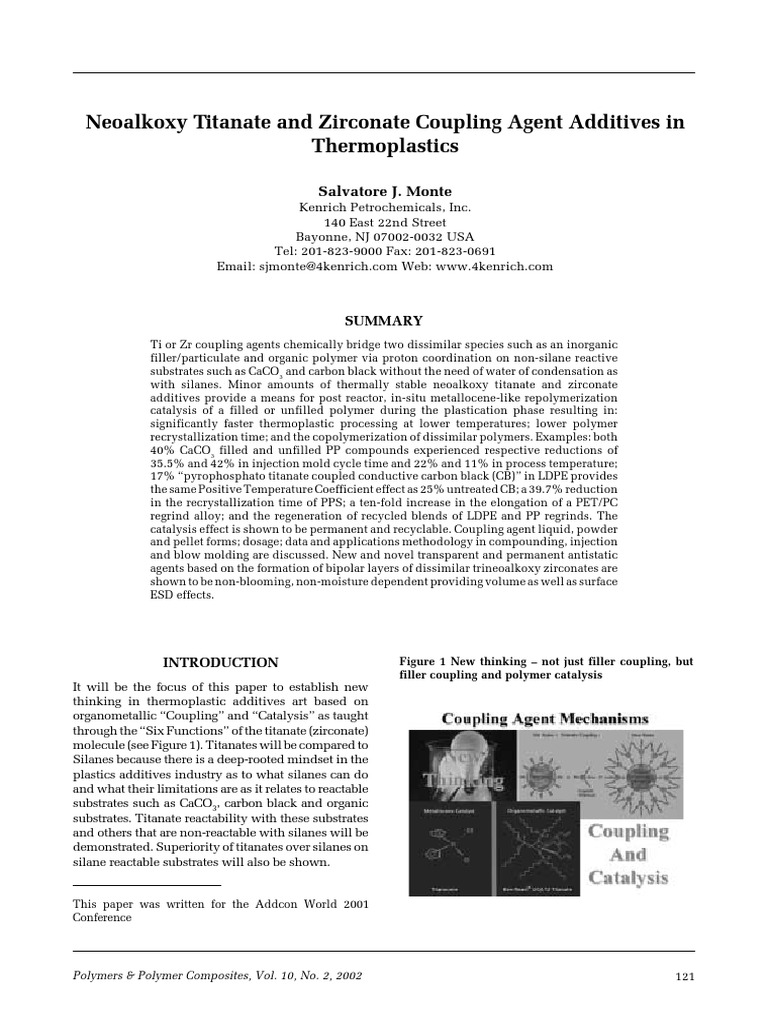Coupling Agent | PDF | Rheology | Plastic