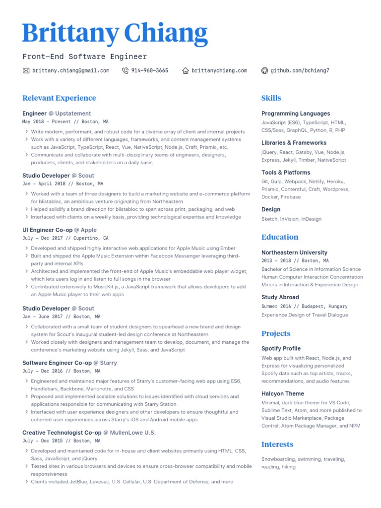 Resume | PDF | Web Application | Java Script