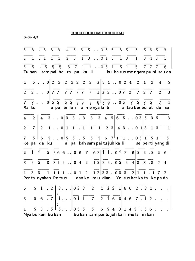 Tujuh Puluh Kali Tujuh Kali | PDF