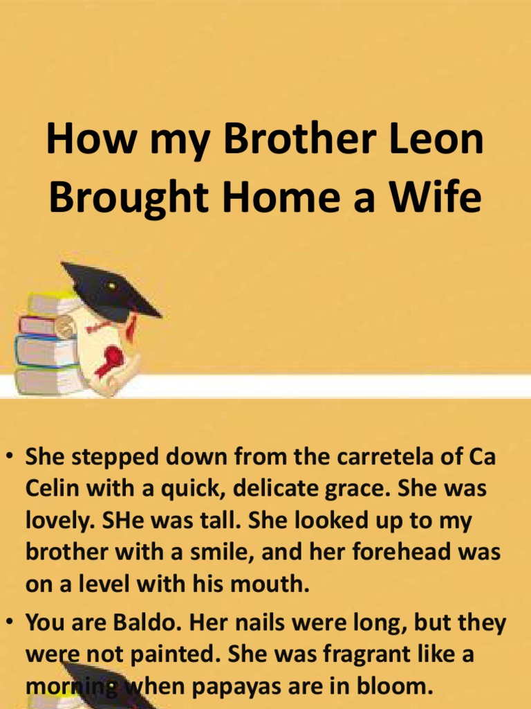 How My Brother Leon Brought Home A Wife | PDF