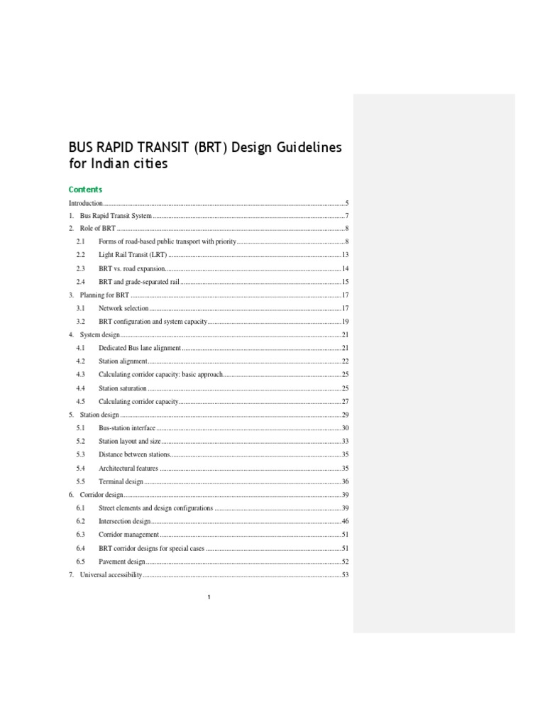 H-8 BRT Design Guidelines For Indian Cities Ver. 07 July 2017 - Draft ...