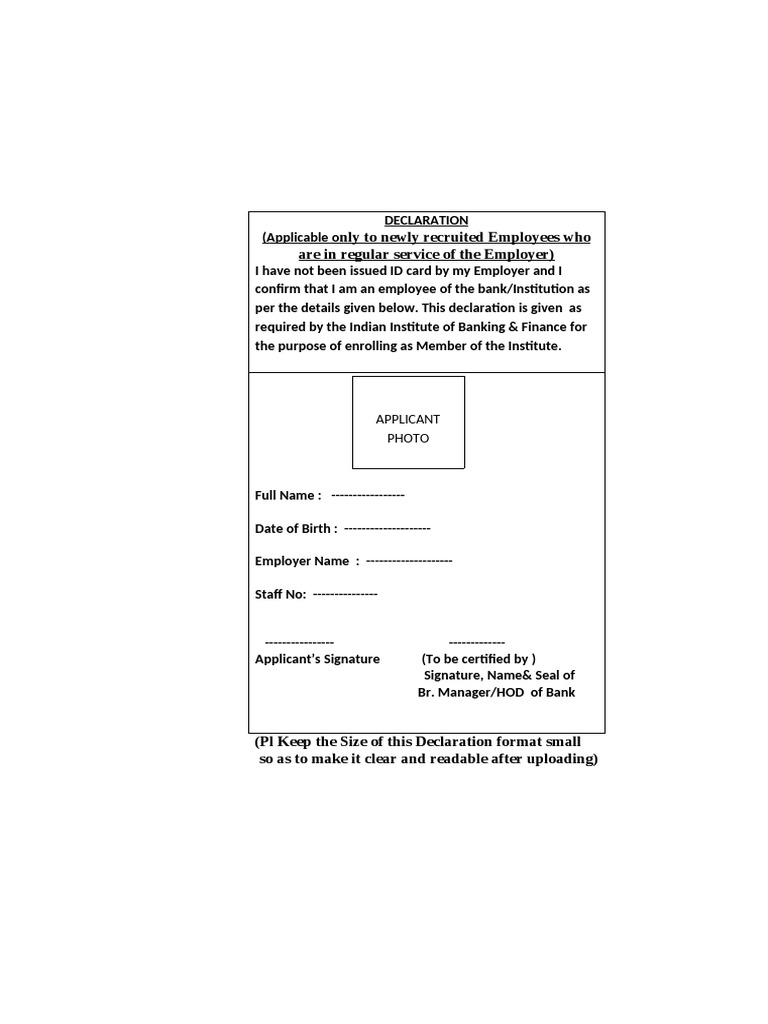 Declaration PDF | PDF | Career & Growth