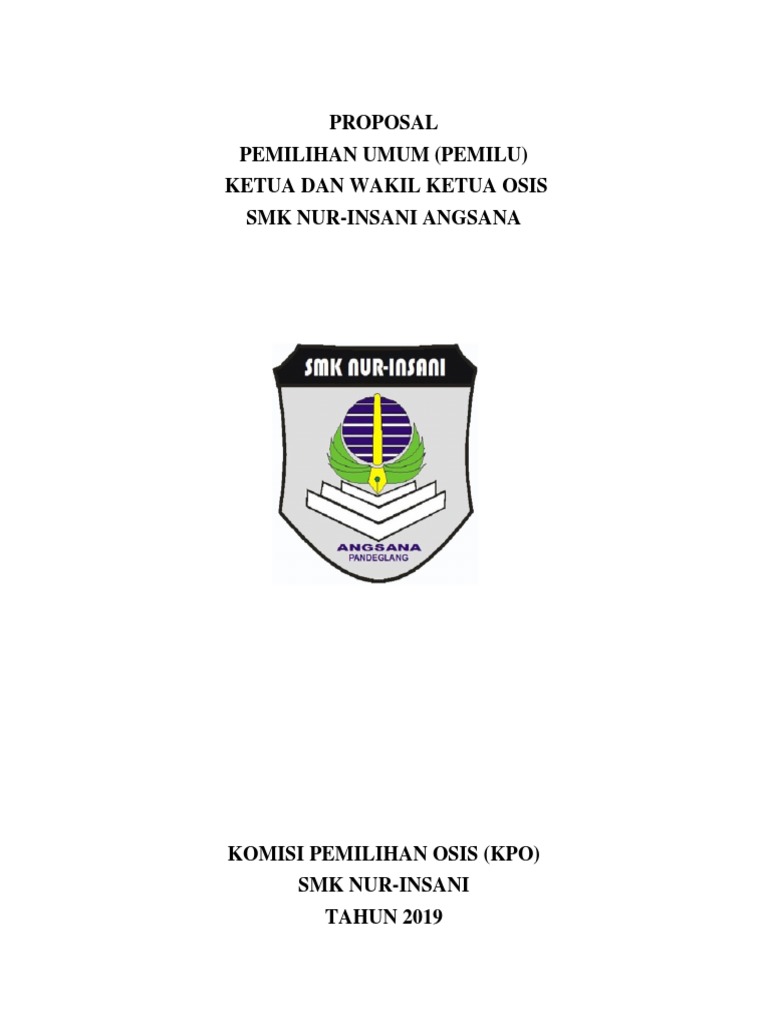 Proposal Pemilihan Ketua OSIS 2019 | PDF