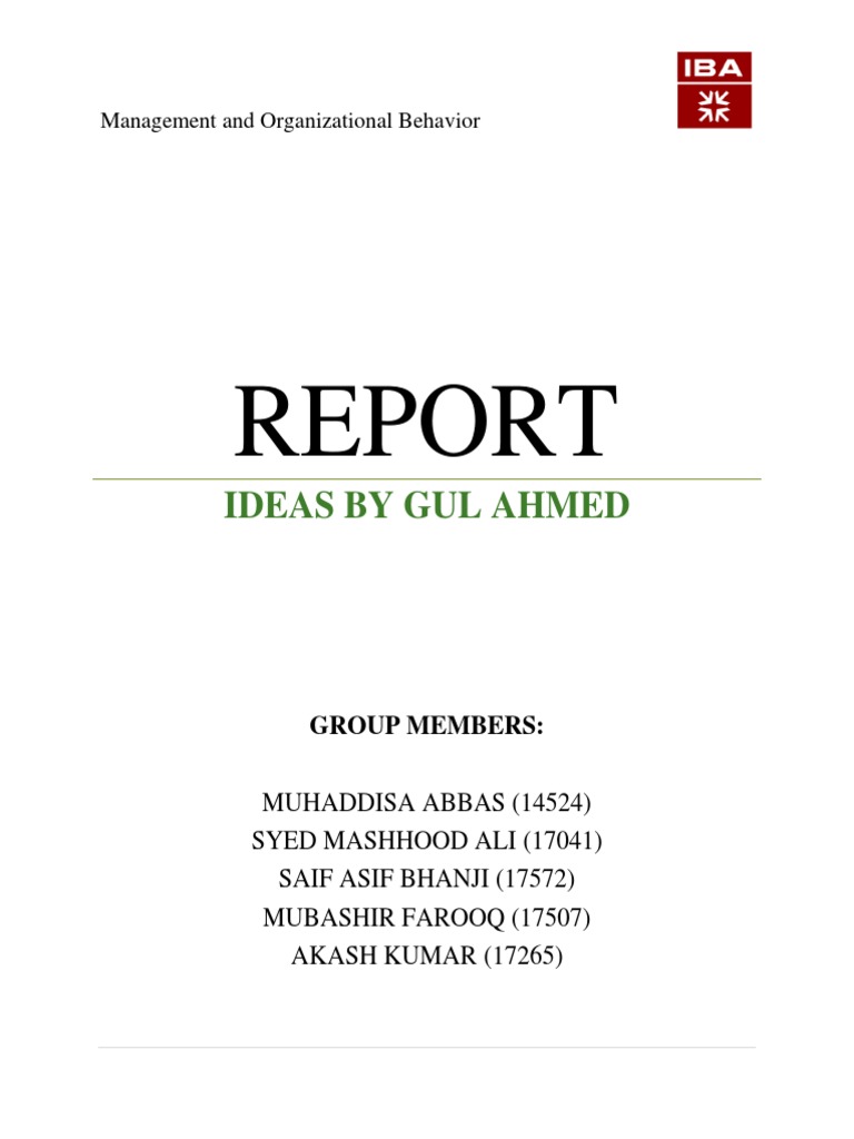 Report On Ideas by Gul Ahmed-Updated | PDF | Business | Economies