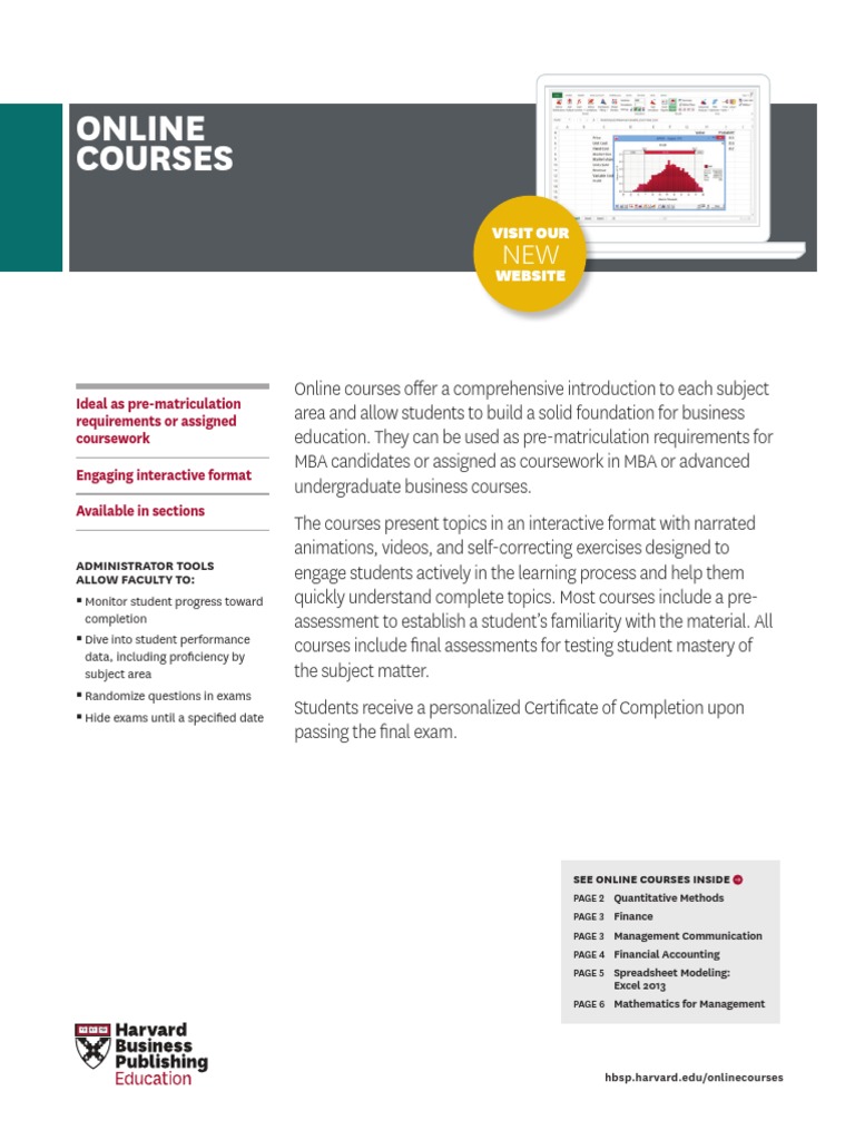 HBP - Online Courses Brochure | PDF | Debits And Credits | Balance Sheet