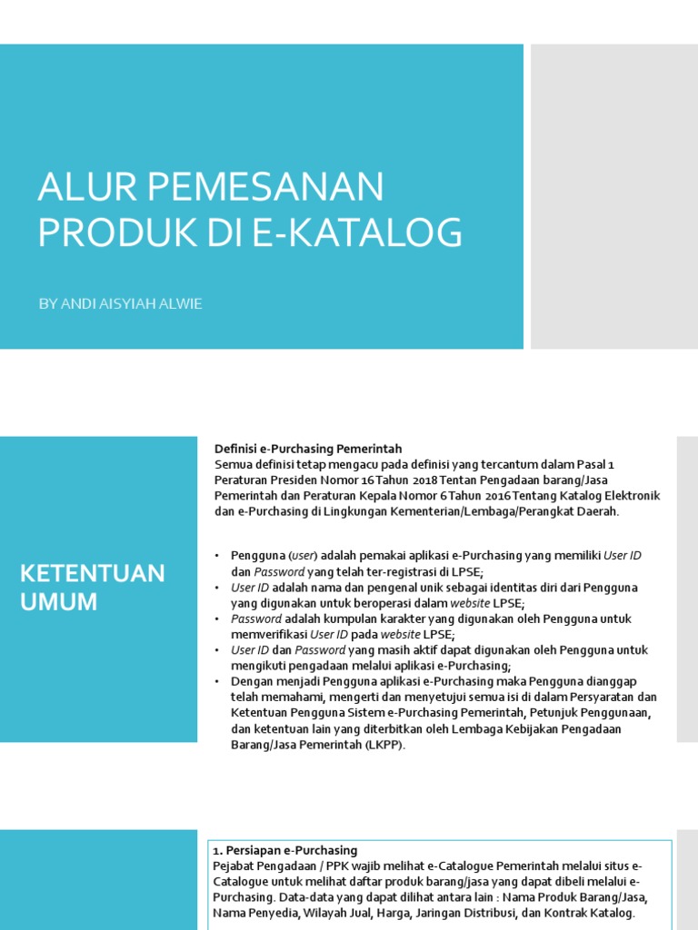 Alur Pemesanan LKPP | PDF