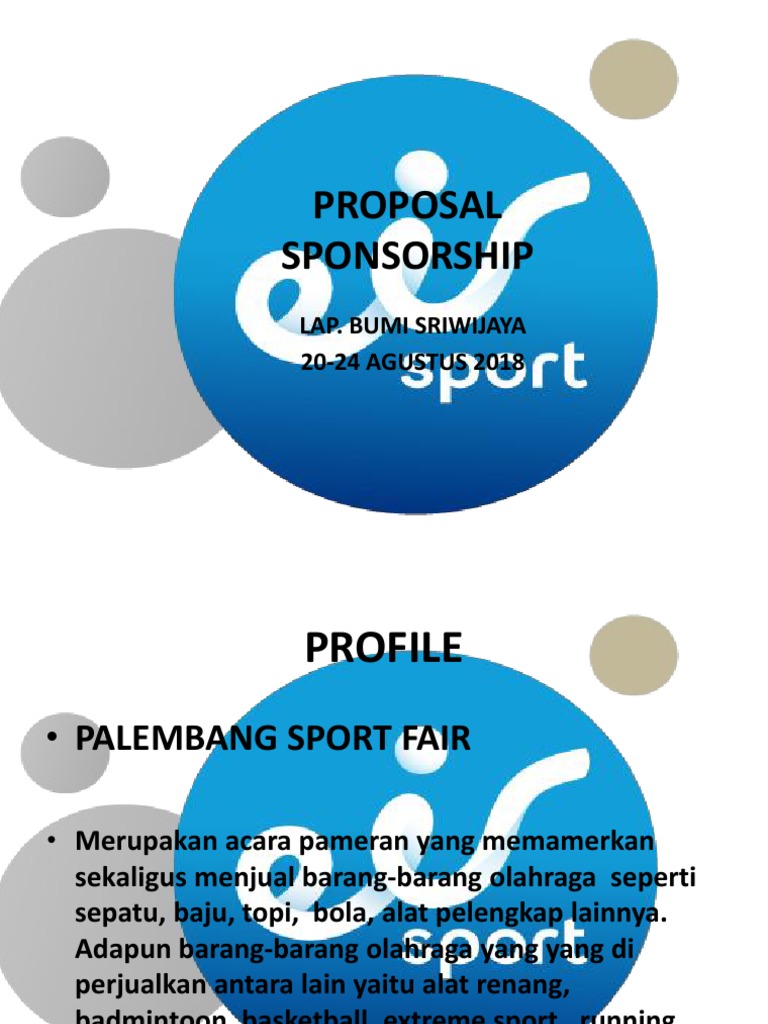 Paket Sponsorship Palembang Sport Fair | PDF