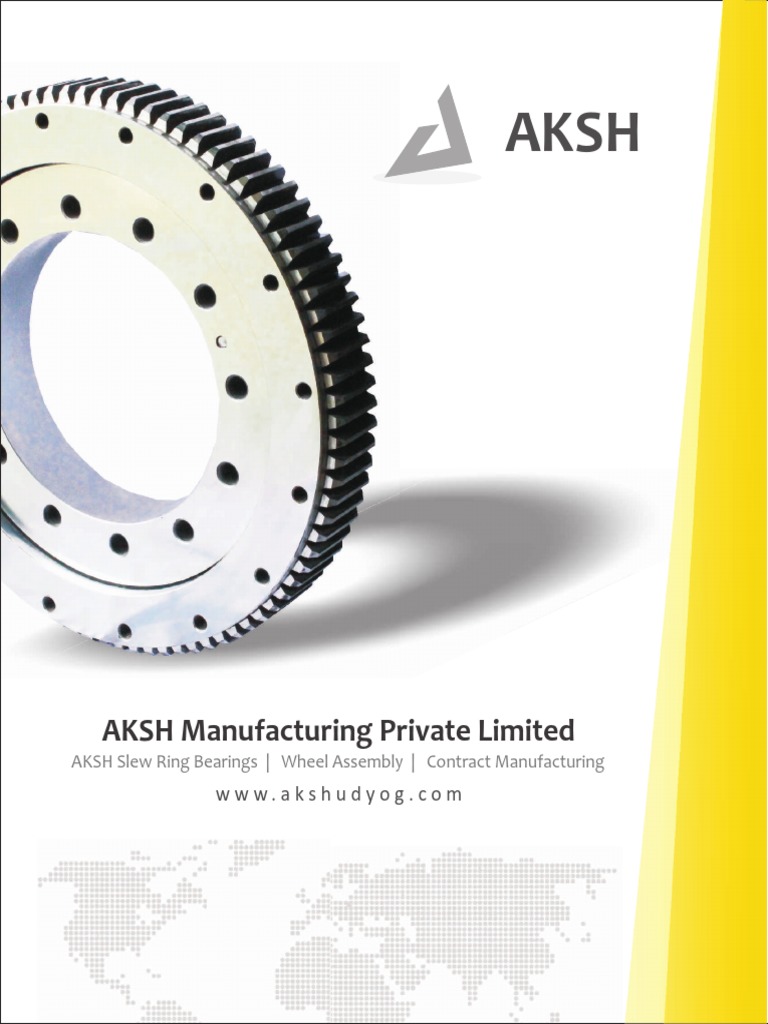 AKSH-Slew Bearing Catalogue PDF | PDF | Bearing (Mechanical) | Crane ...