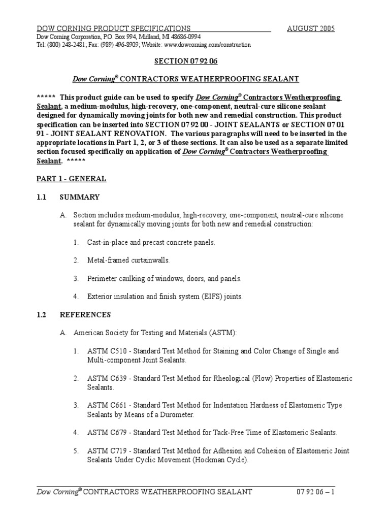 Sealant Procedure | PDF | Silicone | Elastomer