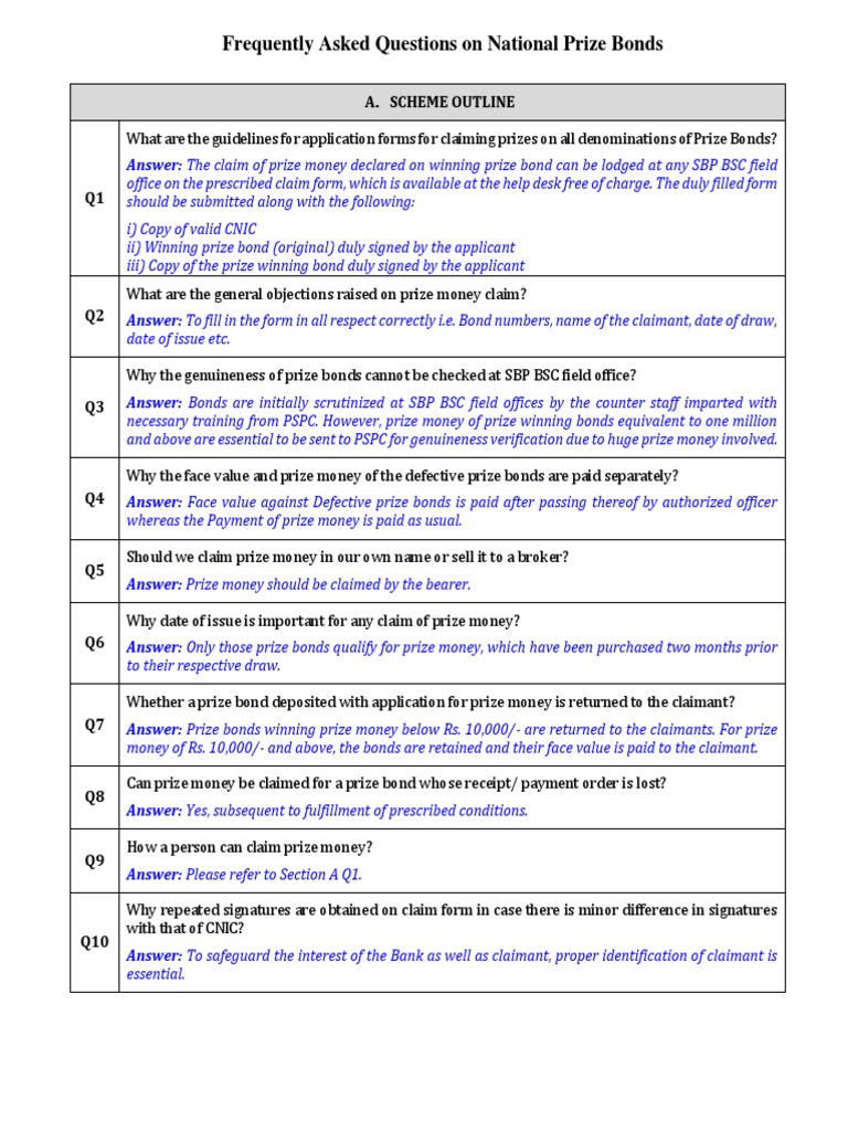 National Prize Bonds Claim Guidelines | PDF | Bonds (Finance) | Money