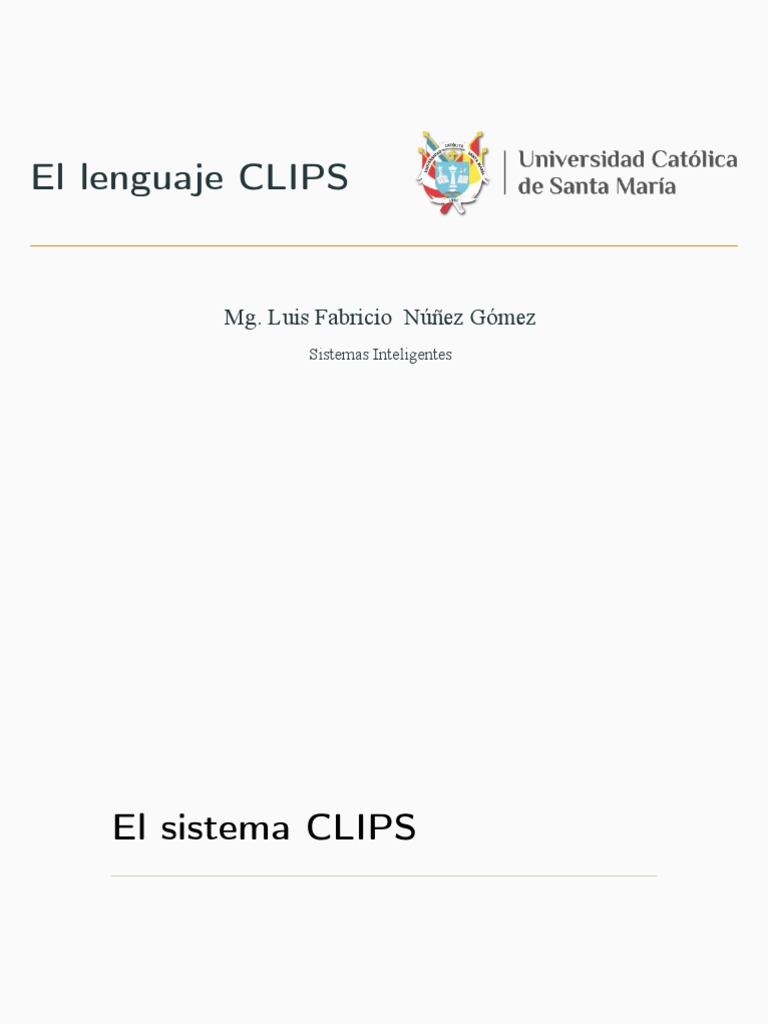Sistemas Expertos CLIPS | PDF | Lenguaje de programación | Paradigmas ...
