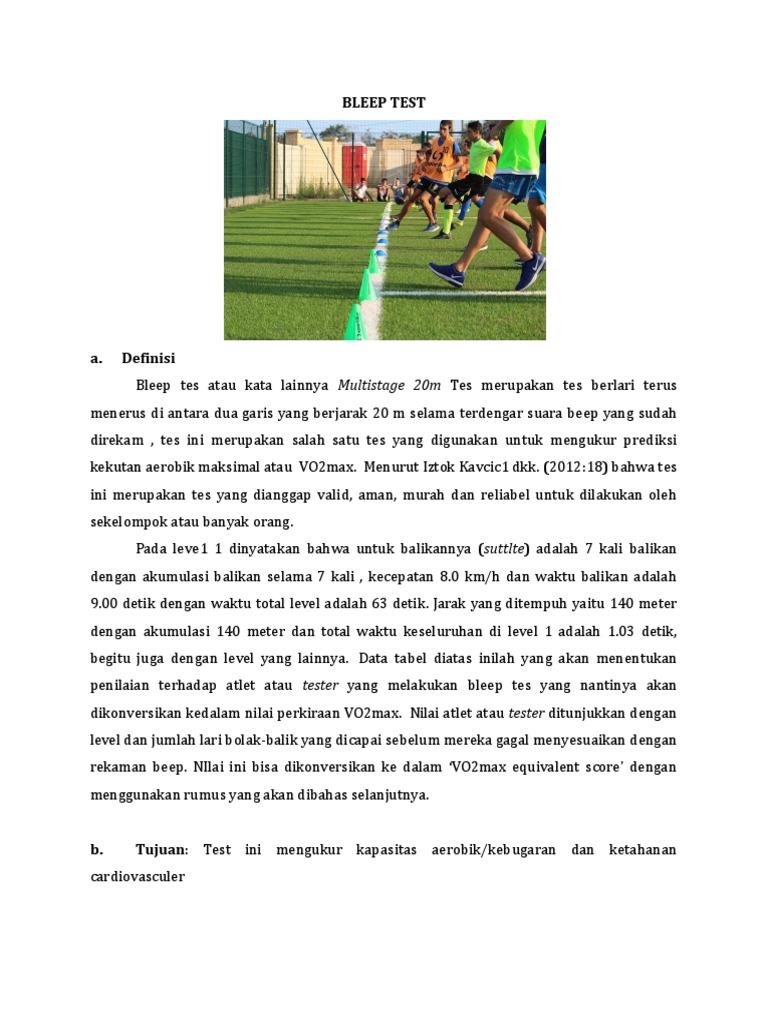 Panduan Lengkap Bleep Test Atlet | PDF | Teknologi & Rekayasa