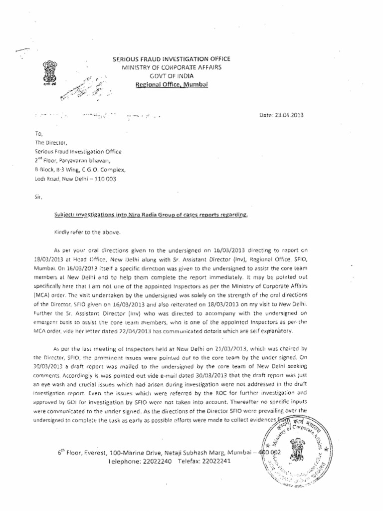 Investigations Into Nira Radia Group of Cases | PDF | Business