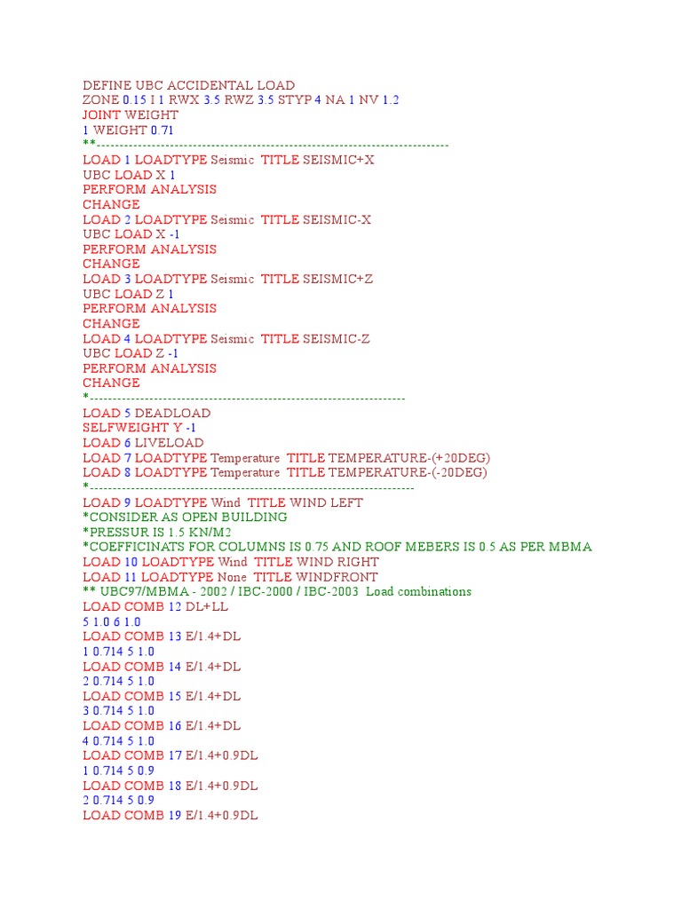 Define Ubc Accidental Load+combos | PDF | Civil Engineering ...