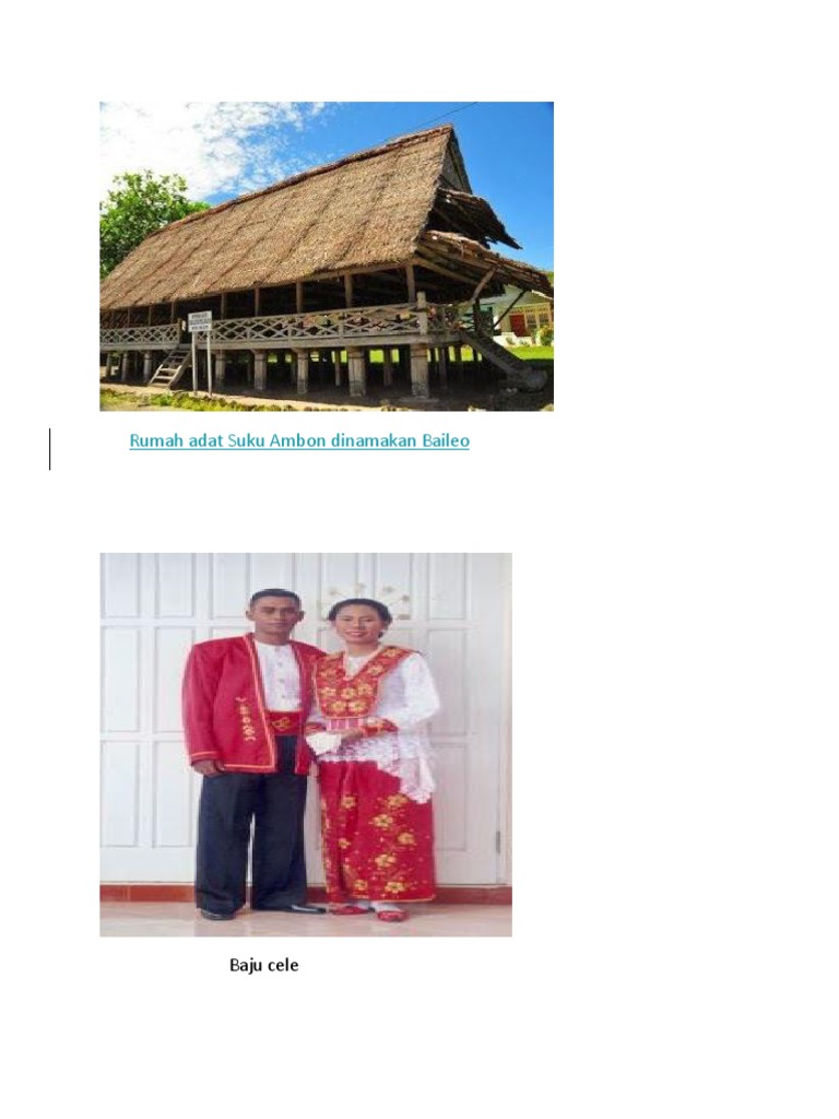 Rumah Adat Suku Ambon Dinamakan Baileo | PDF