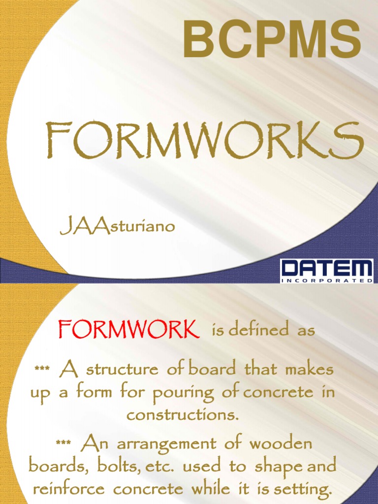 Form Works | PDF | Precast Concrete | Architectural Elements