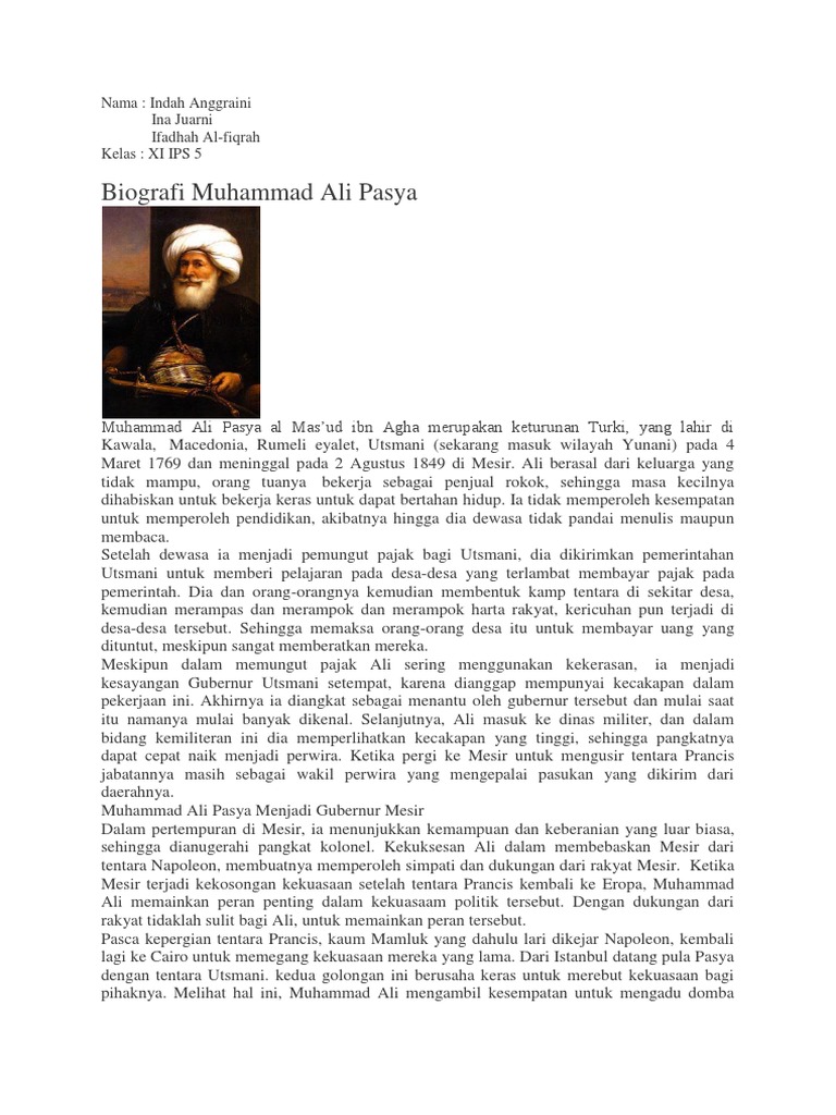 Biografi M.ali Pasya | PDF
