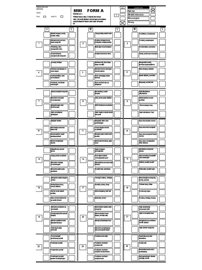 MMI-form A Soal | PDF