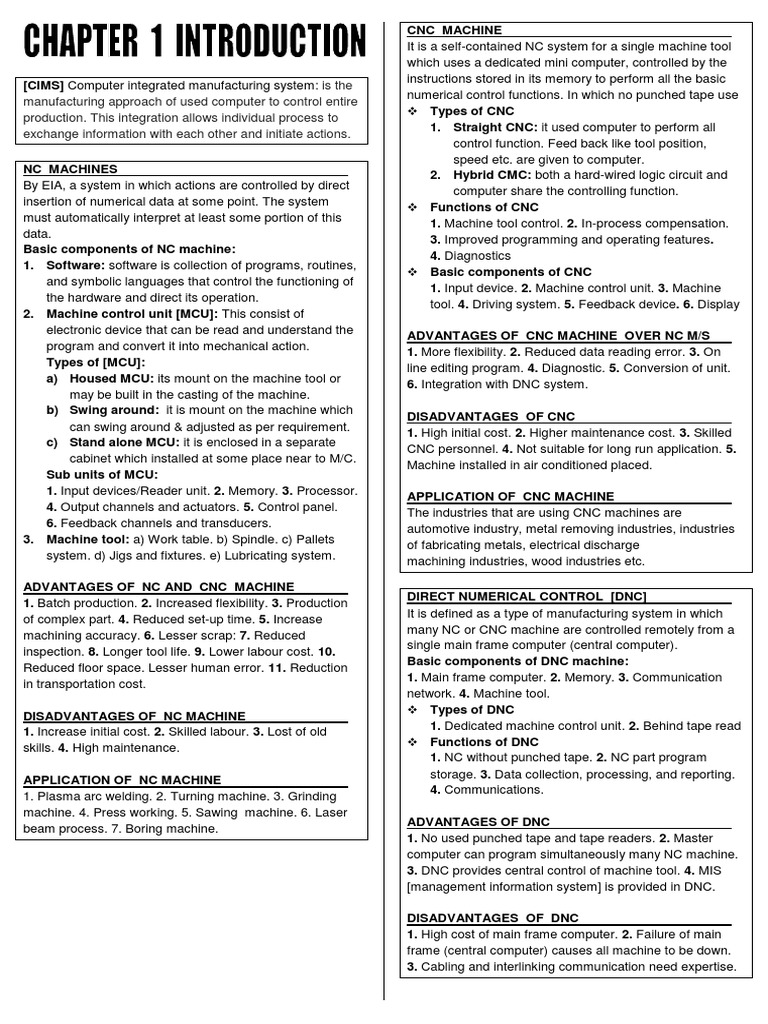 Introduction CNC | PDF | Numerical Control | Computer Program