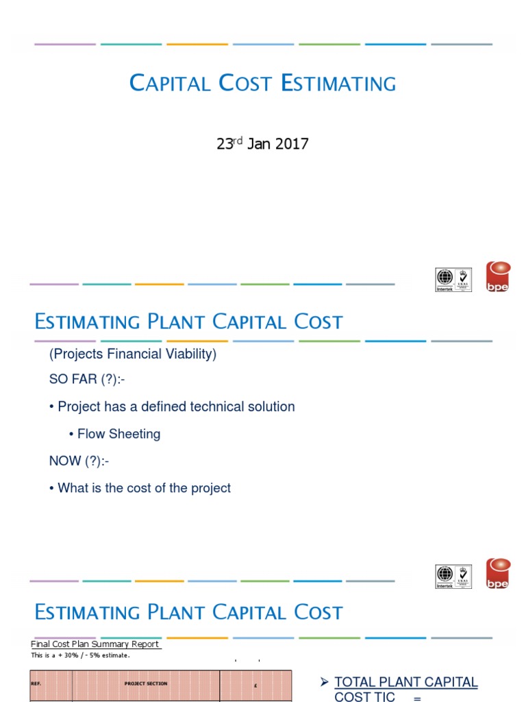 Plant Capital Cost Estimation Guide | PDF | Economic Sectors | Engineering