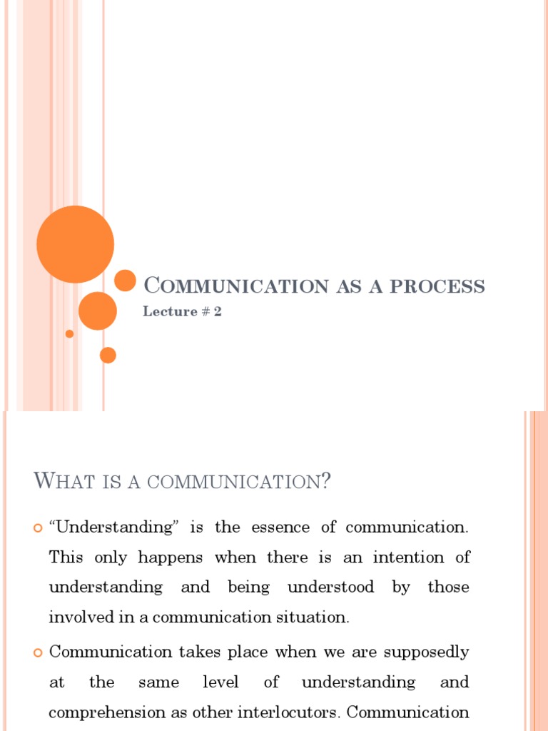 Communication Process | PDF | Code | Communication