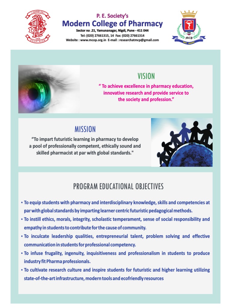 Vision Mission Goal 2019 | PDF | Pharmacy | Leadership