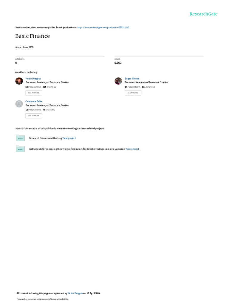 Basic Finance Concept | PDF | Public Finance | Market (Economics)