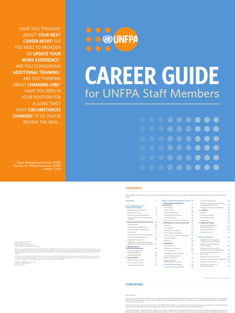 UNFPA Career Guide | PDF | Employment | United Nations