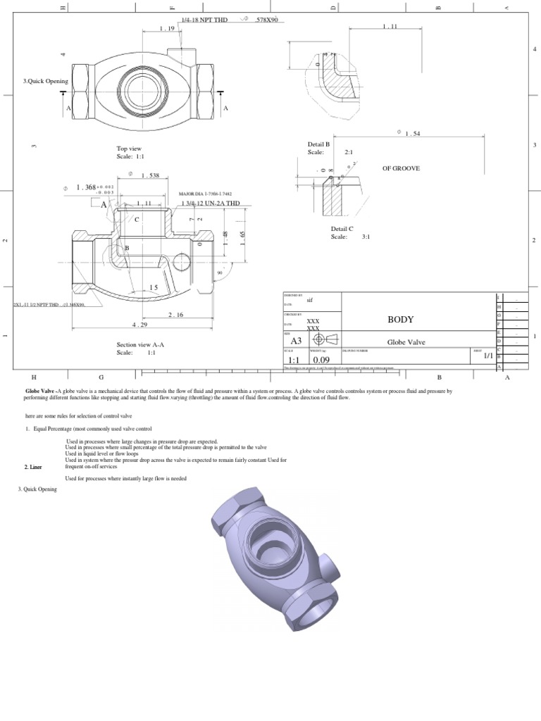 Globe Valve Dimensional Drawing | PDF | Valve | Fluid Mechanics