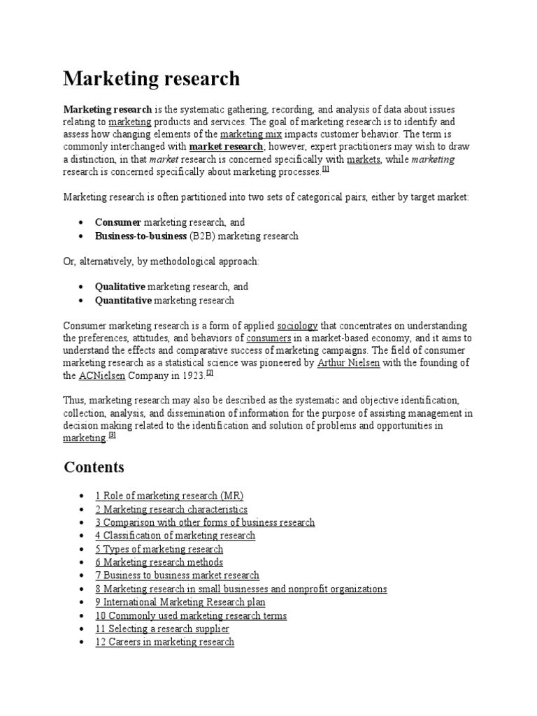 An Overview of Marketing Research: Methods, Applications, and Role in ...