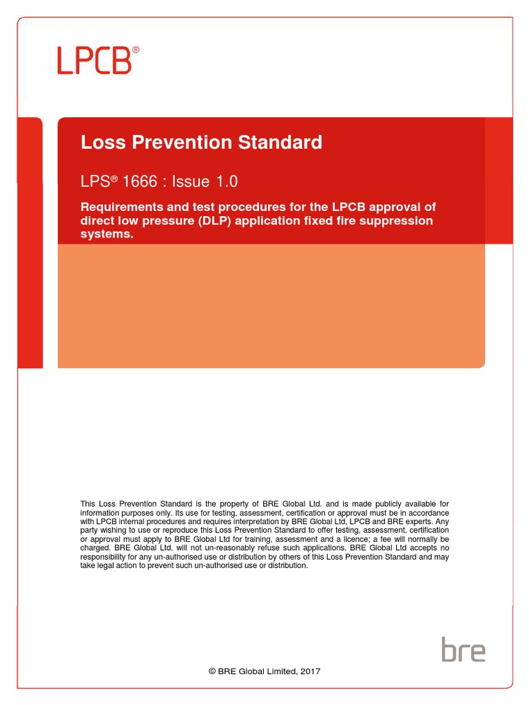 LPS1666 Issue Direct Low Pressure Application Fire Suppression System ...