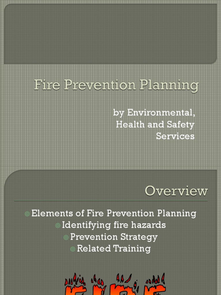 Fire Prevention Planning | Download Free PDF | Fires | Fire Sprinkler ...