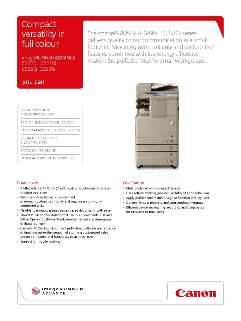 Manual Canon C2225 | PDF | Printer (Computing) | Image Scanner