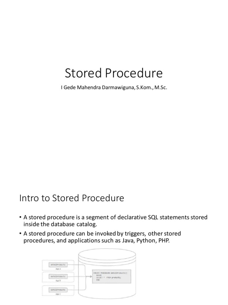 An In-Depth Guide to Stored Procedures in MySQL | PDF | Parameter ...