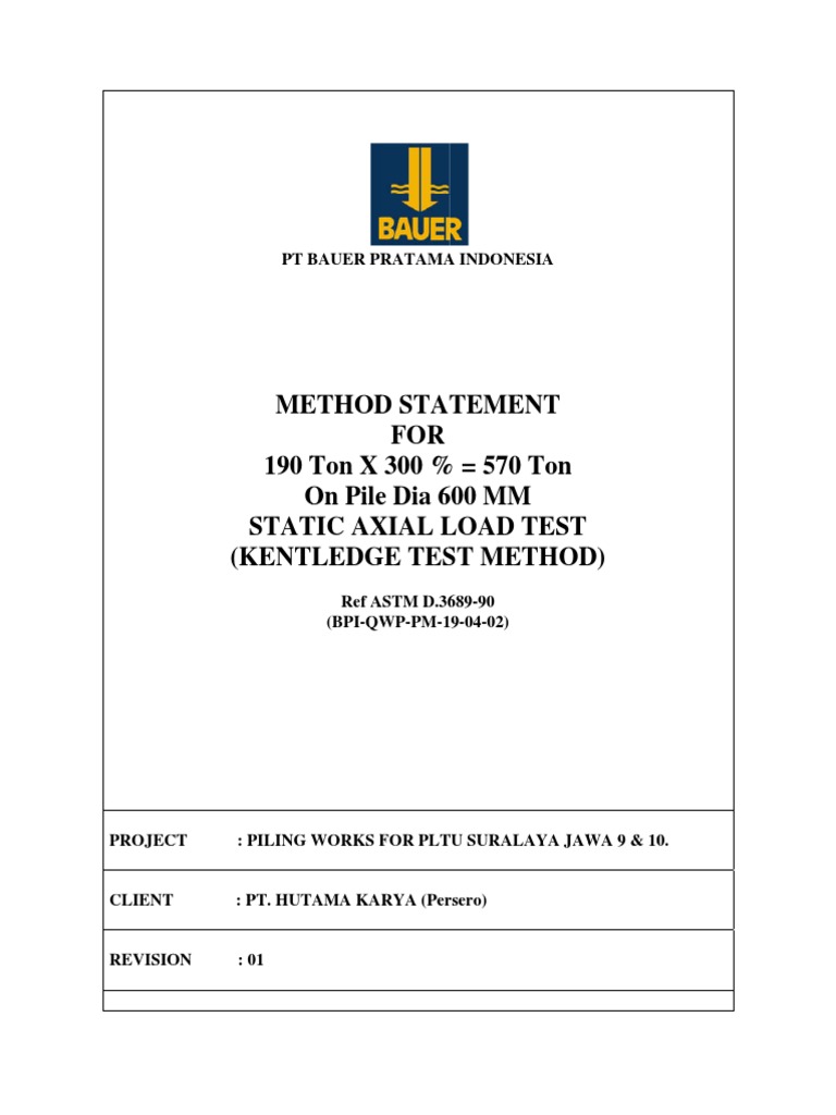 Kentledge Method 190X300% - PLTU Suralaya Jawa 9 & 10 - Rev.1 | PDF ...