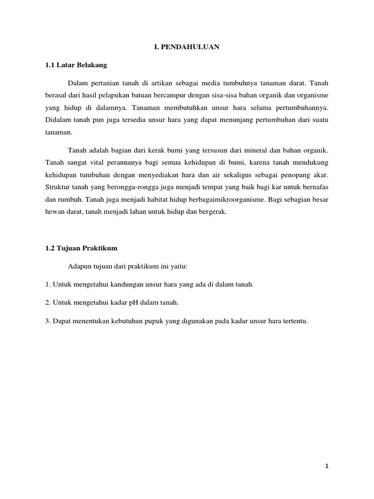 Analisis Kadar Hara Tanah dengan PUTS dan PUTK | PDF | Memasak, Makanan ...