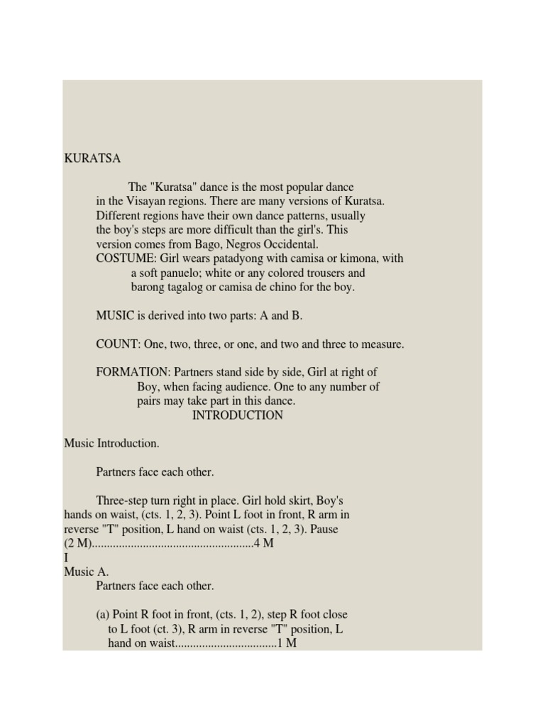 KURATSA | PDF | Waltzes | Dances