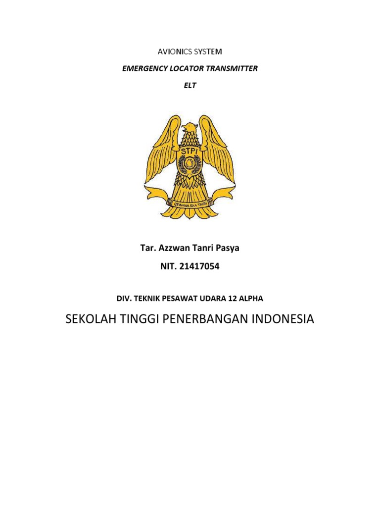 Emergency Locator Transmitter | PDF | Aviation | Radio